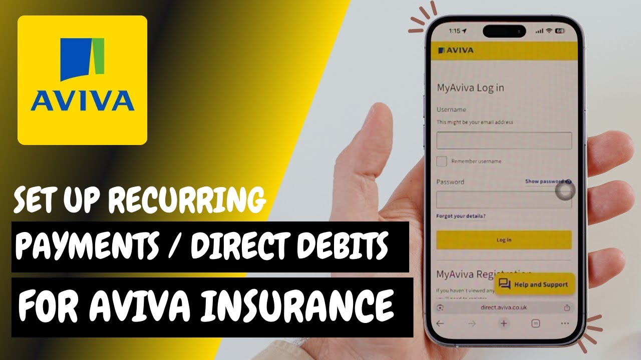 How to Set Up Direct Debit for Aviva Insurance Premiums Online - Here's ...