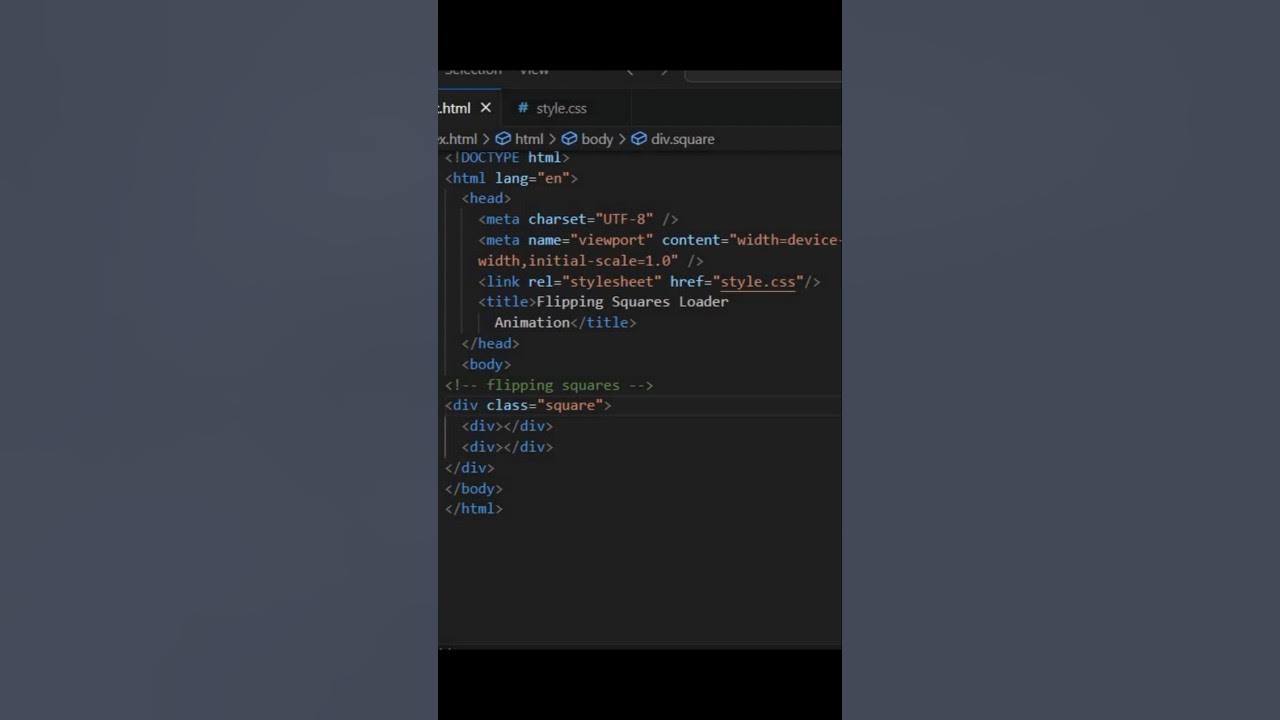 Create A Flipping Squares Loader Animation Using Html And Css Shorts Shortvideo Coding Youtube