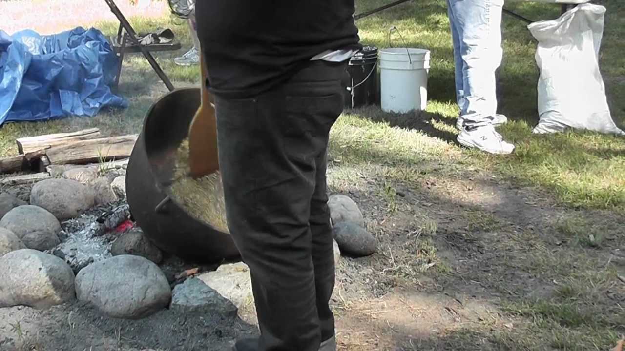 Wild Rice Parching - YouTube