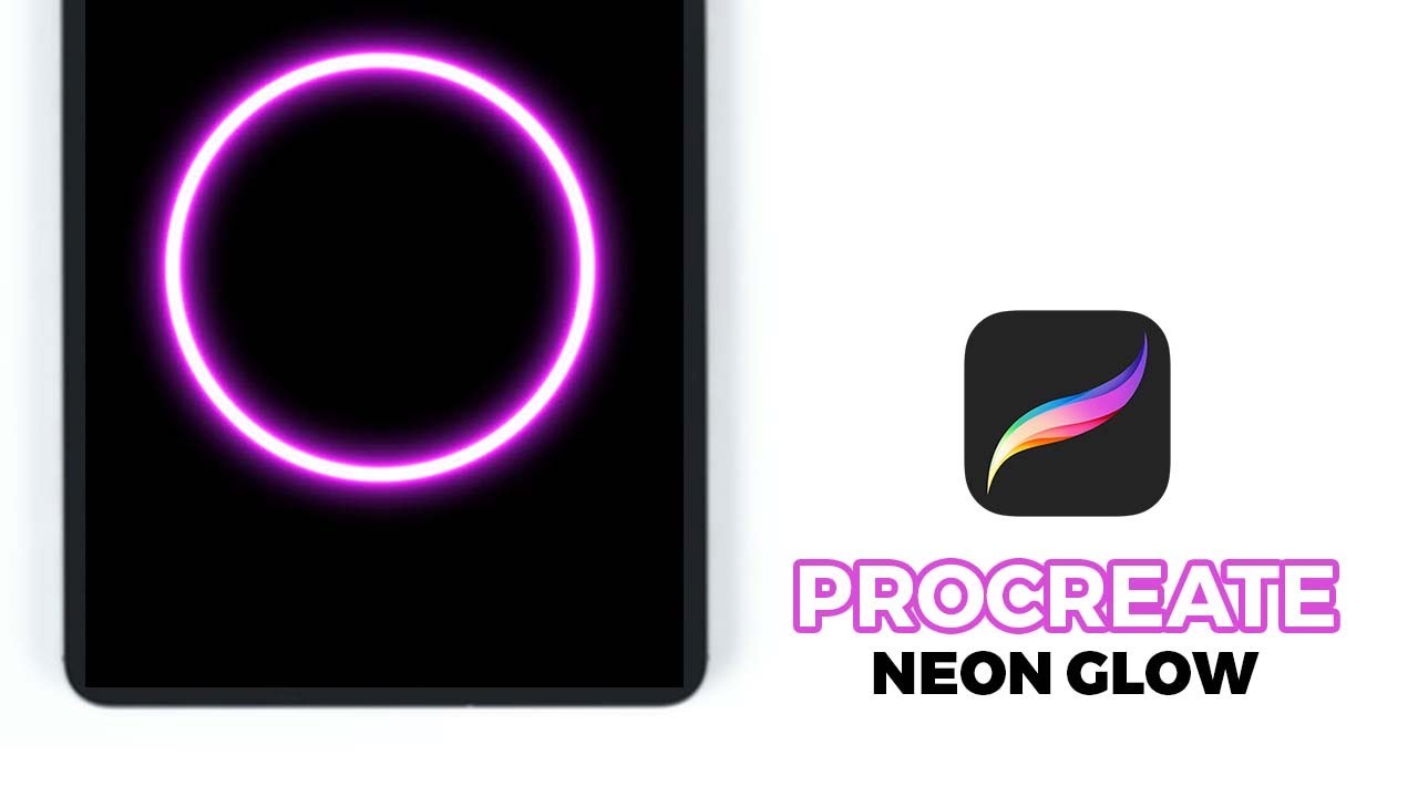 [EASY] How to make a NEON GLOW in Procreate - YouTube