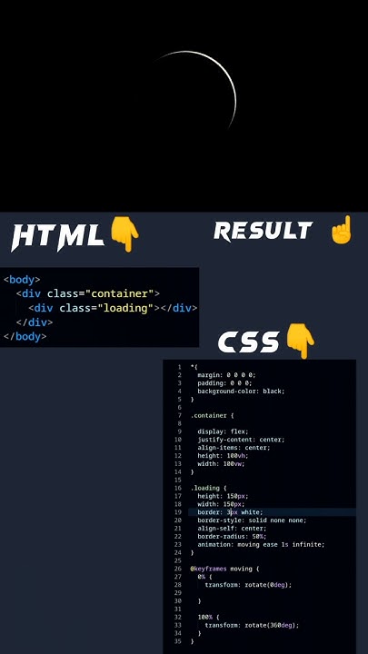 Amazing animation trick 🥳 | html & css | loading effect | code_x #shorts #virul #web - YouTube
