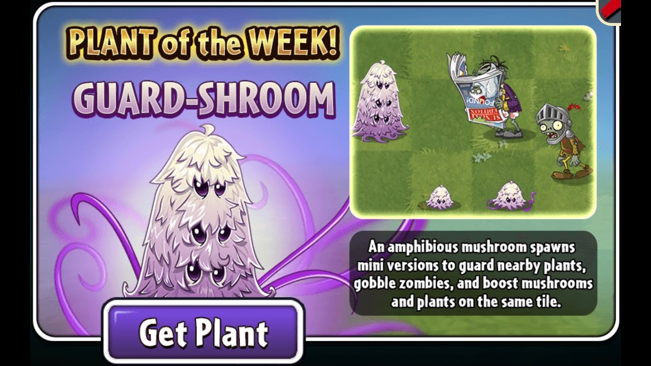 Plants vs Zombies 2—Guard-shrooms POTW Thymed Event (Level 1-5) - YouTube