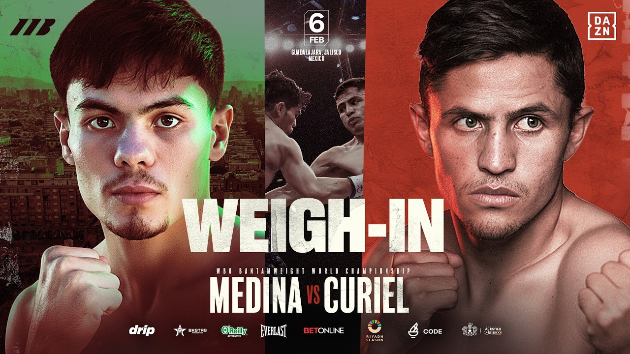 Christian Medina vs Adrian Curiel | Weigh-In | Matchroom Boxing - YouTube