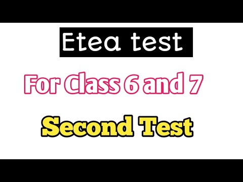 Etea Scholarship test for Class 6th and 7th students || Practice Test ...