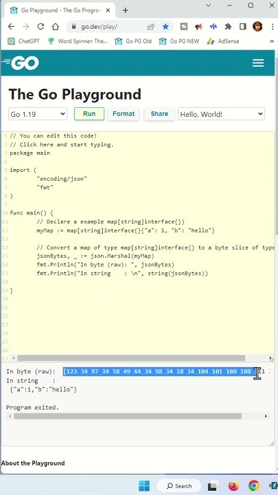 Convert Map String Interface To Byte In Go Youtube