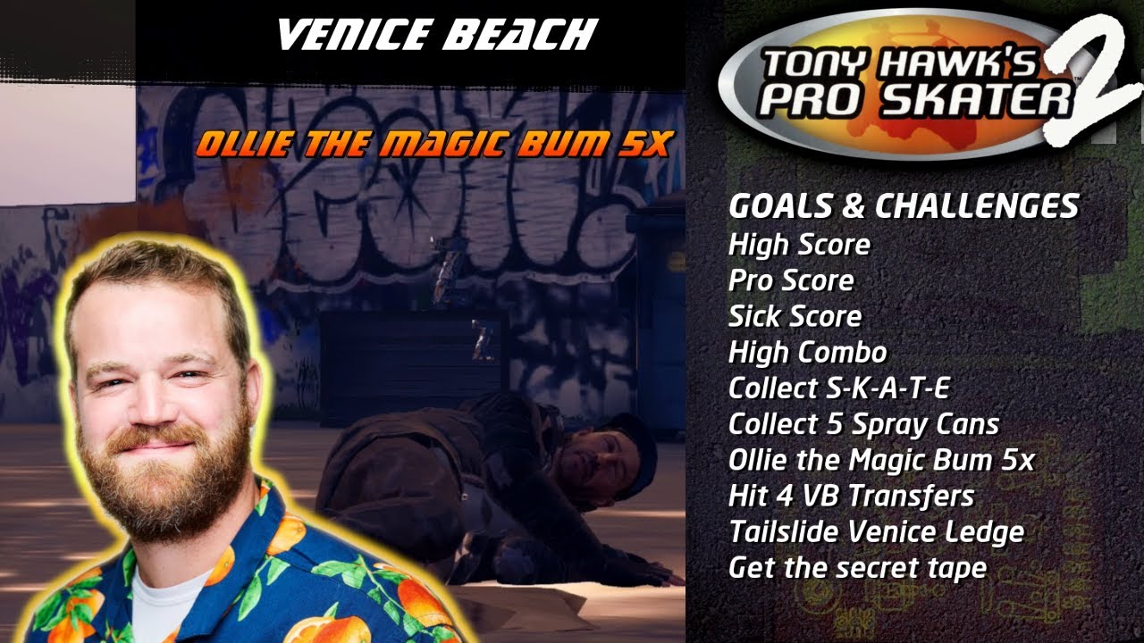 Venice Beach California | ALL objectives | All Collectables | Tony Hawk ...