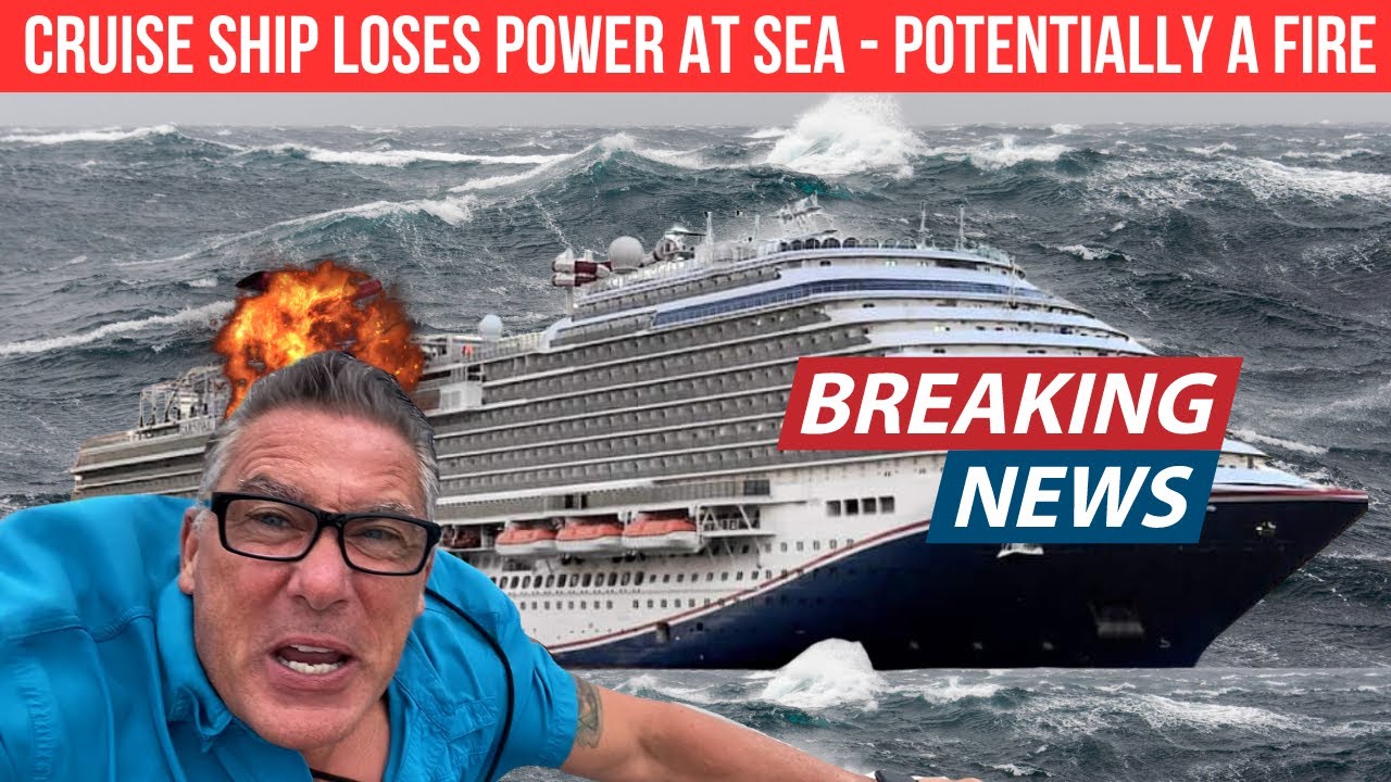 "Breaking News" CRUISE SHIP LOSES POWER AT SEA - POTENTIALLY DUE TO A FIRE - YouTube