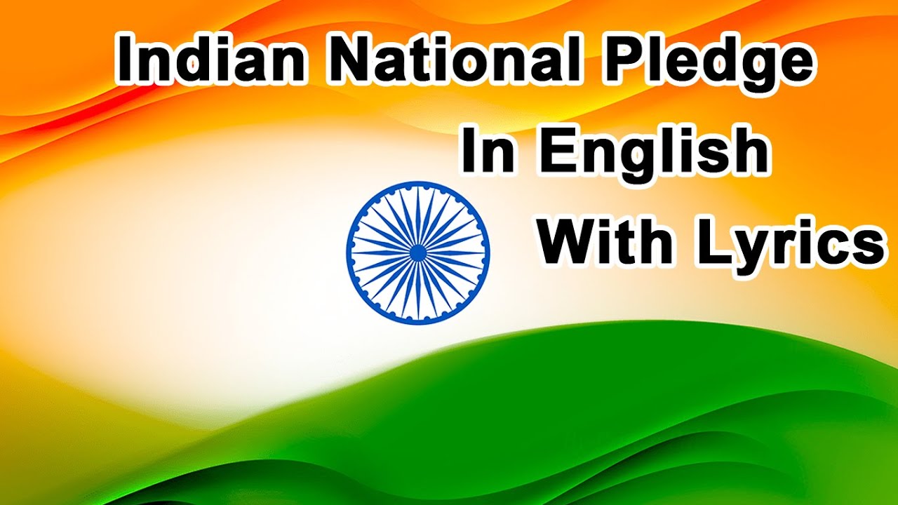 Indian National Pledge In English With Lyrics | Subtitle | easy to ...
