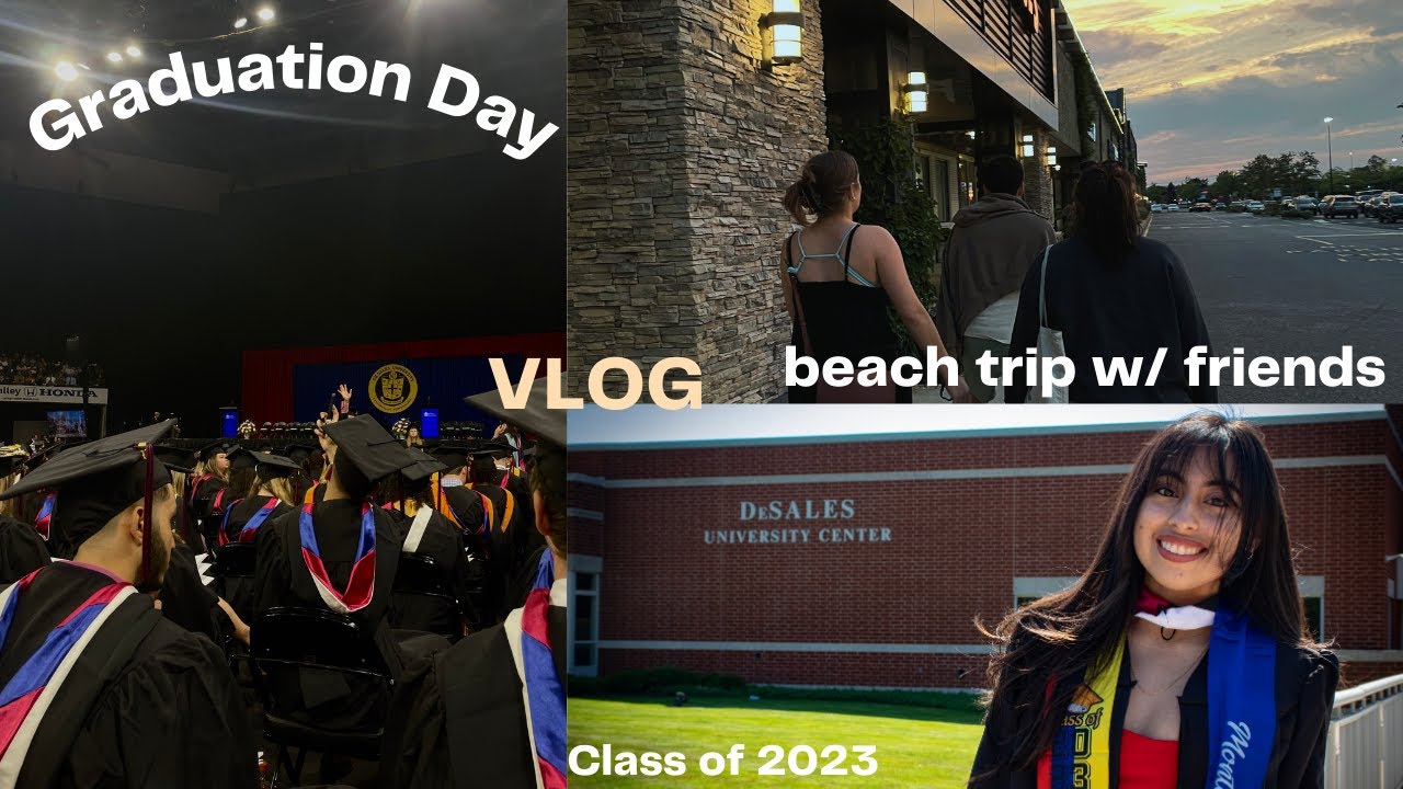 Graduation Vlog | beach trip with friends + graduation day - YouTube