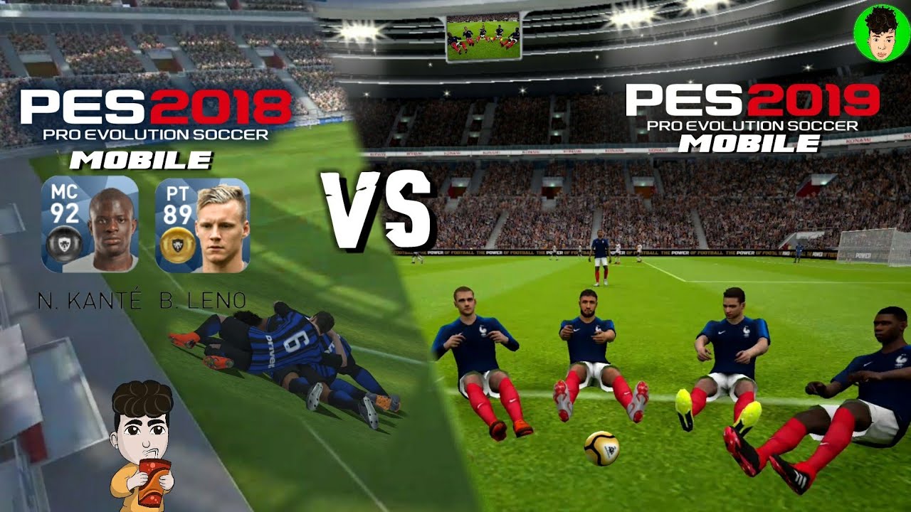 PES 2019 MOBILE VS PES 2018 MOBILE COMPARACION INCREIBLE ANDROID & IOS ...