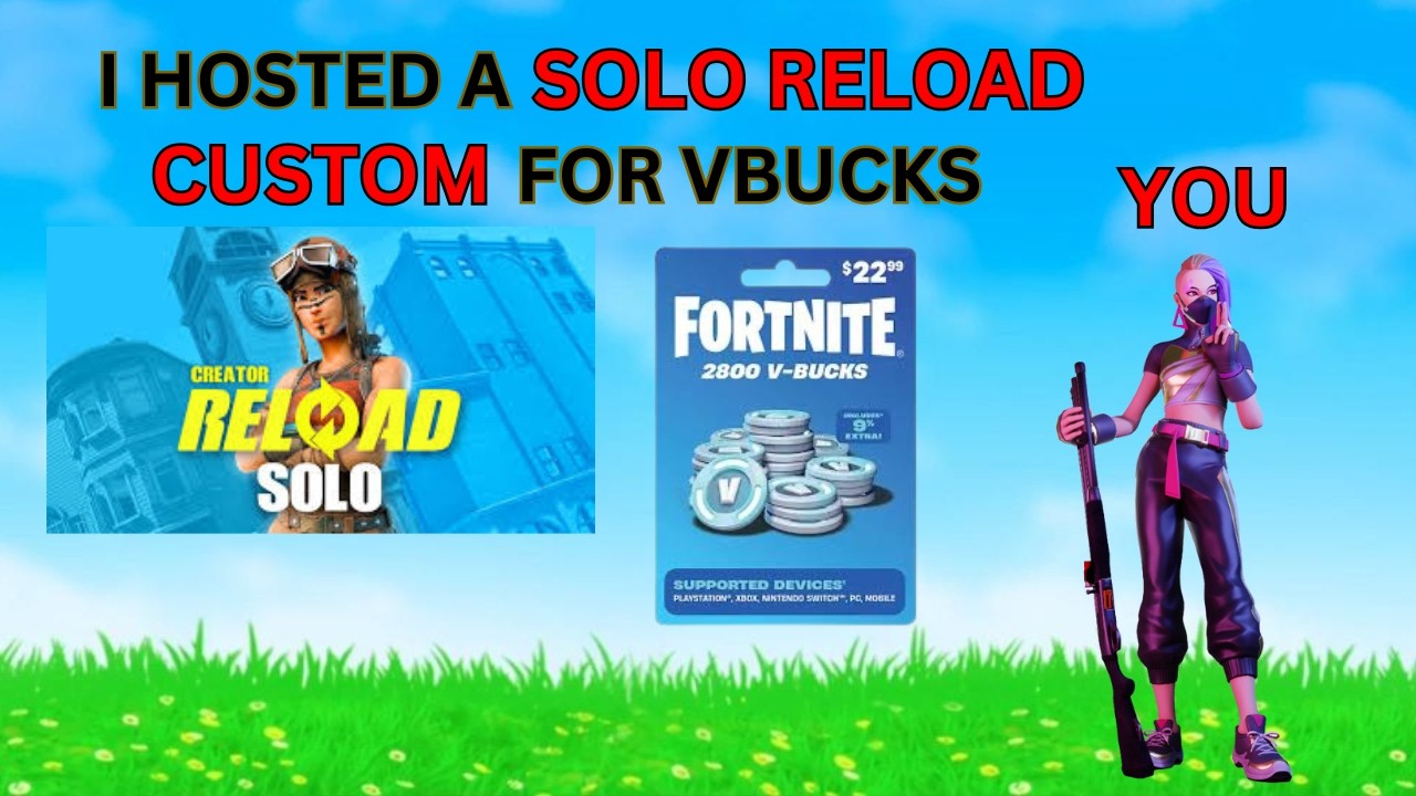 I hosted a SOLO RANKED CUSTOM for VBUCKS! - YouTube