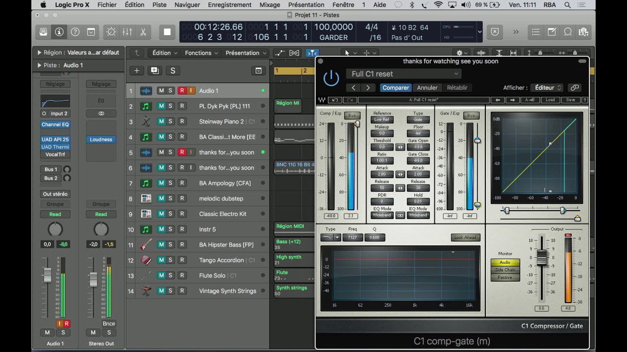 STYLE effect gate snare explained with C1 COMP/GATE - YouTube