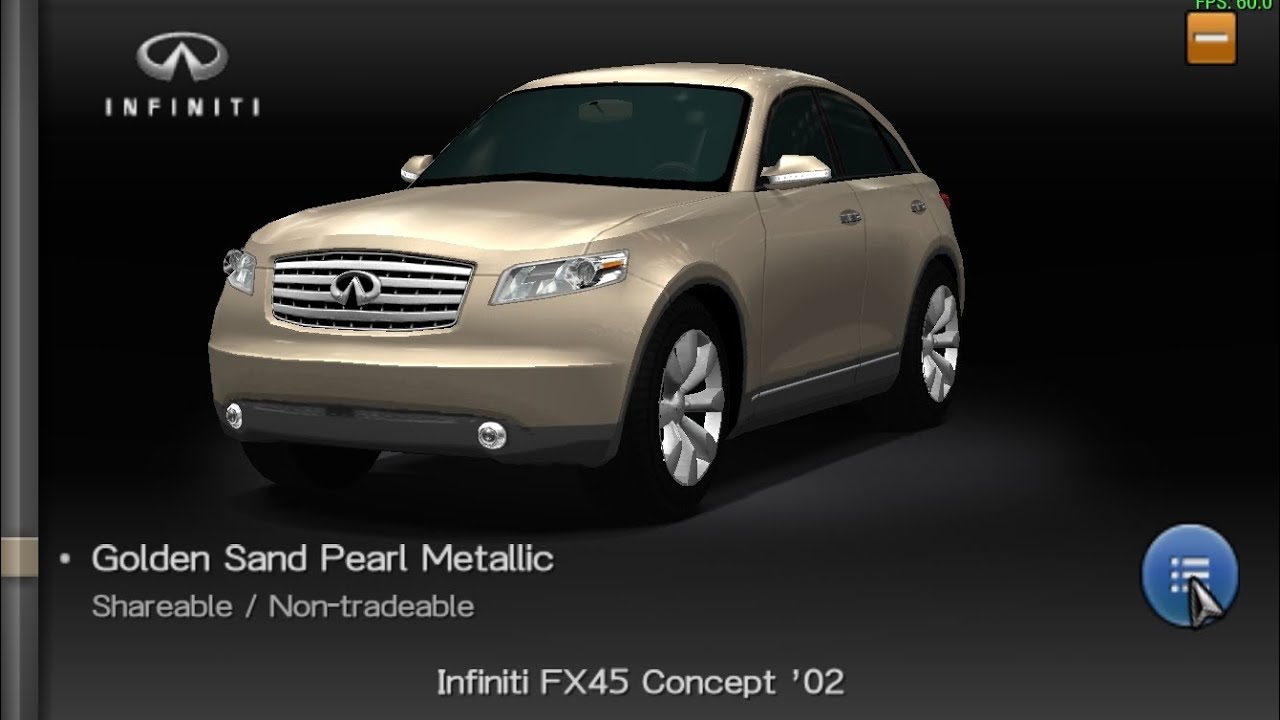 Gran Turismo PSP - Infiniti FX45 Concept '02 - YouTube