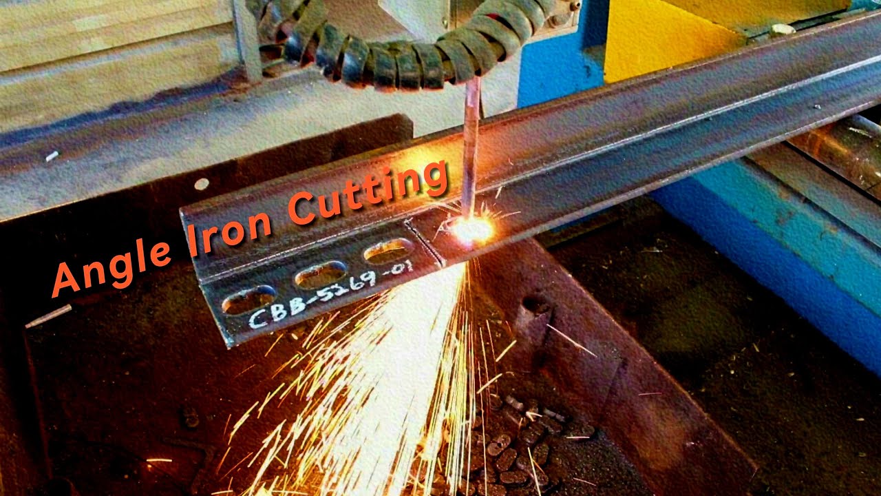 Angle Iron Cutting with Beam Coping Machine - YouTube