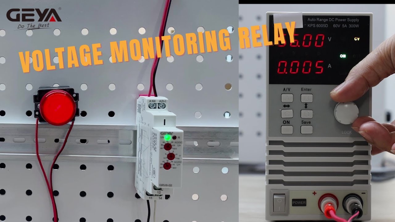 Single phase voltage monitoring relay GRV8-02 | GEYA Electric - YouTube