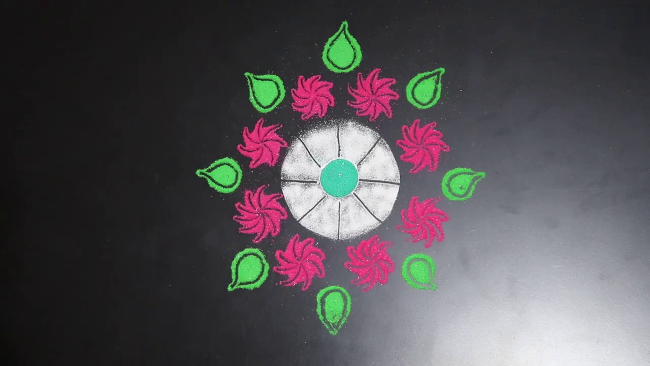 दररोजसाठी सोपी रांगोळी | Daily Easy And Simple Rangoli Design | Small ...
