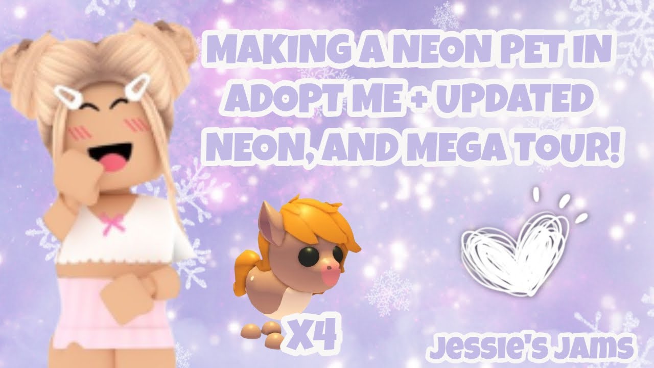 Making a neon pet in adopt me + updated mega and neon tour! // Jessie's ...