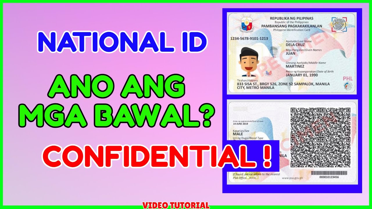 National ID: Confidential? Ano ang mga BAWAL sa Pag Gamit ng NationalID ...