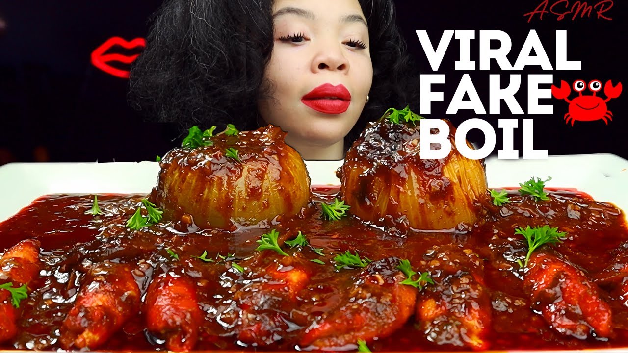 Viral Imitation Crab boil, viral onion boil ASMR Eating Mukbang - YouTube