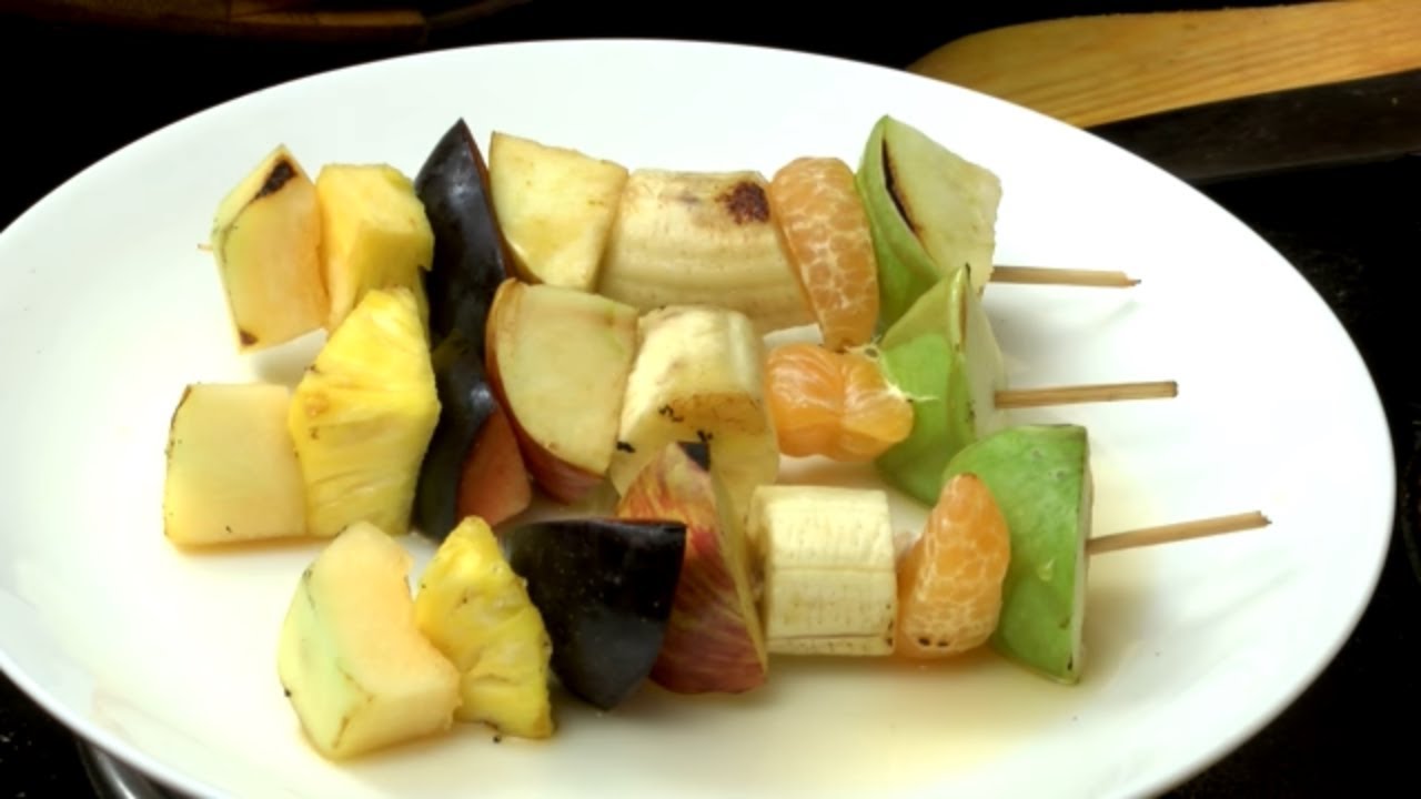 How to make Fresh Fruit Flambe Dessert - flambe - bananas foster ...