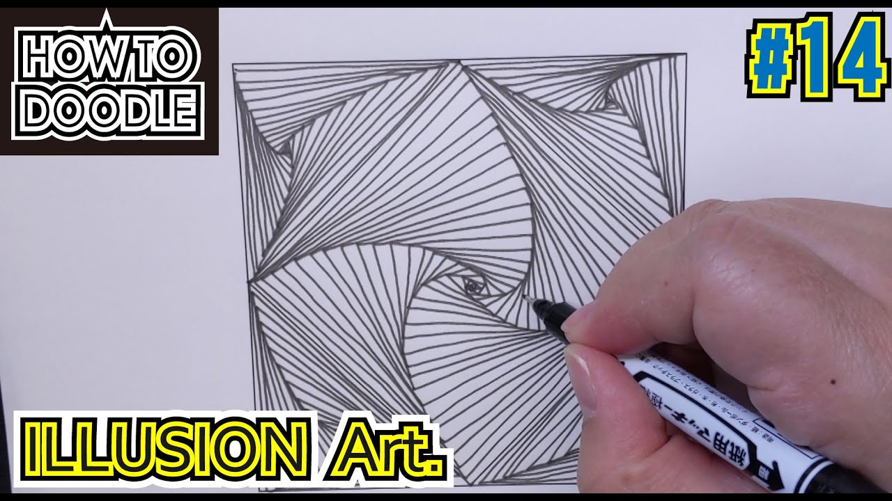 How to draw square paradox pattern art #14 .. Very Easy Drawing. Speed ...