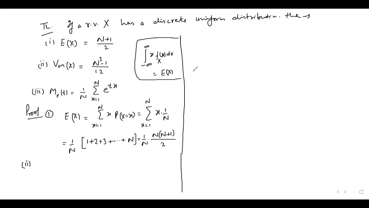 Discrete Uniform Distribution - YouTube