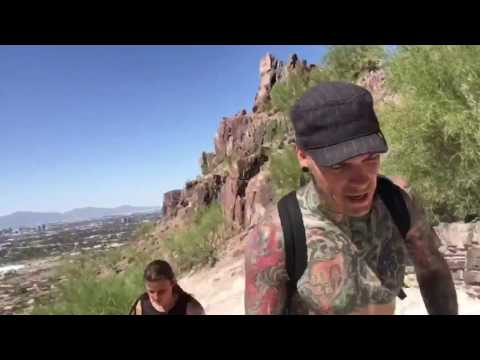 Durb hiking a mountain in Phoenix Arizona