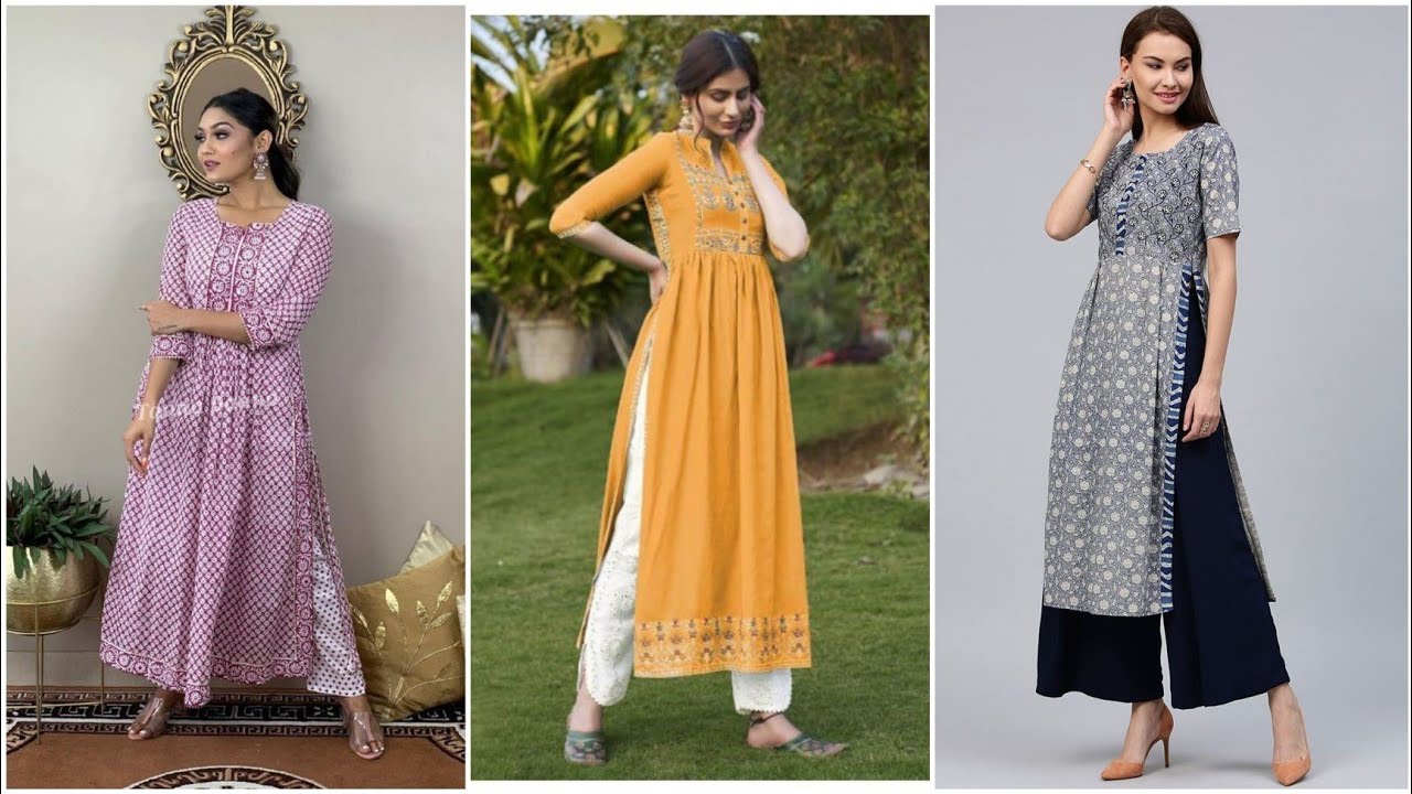 Most Trendy Nyra cut kurta set design/ 2023 Nyra cut suit design - YouTube