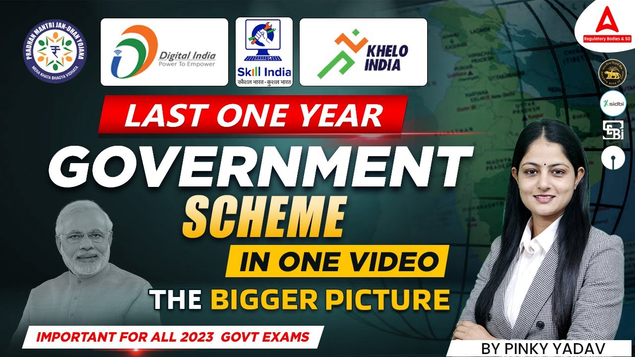 Last One Year Government Schemes in One Video | All Important ...