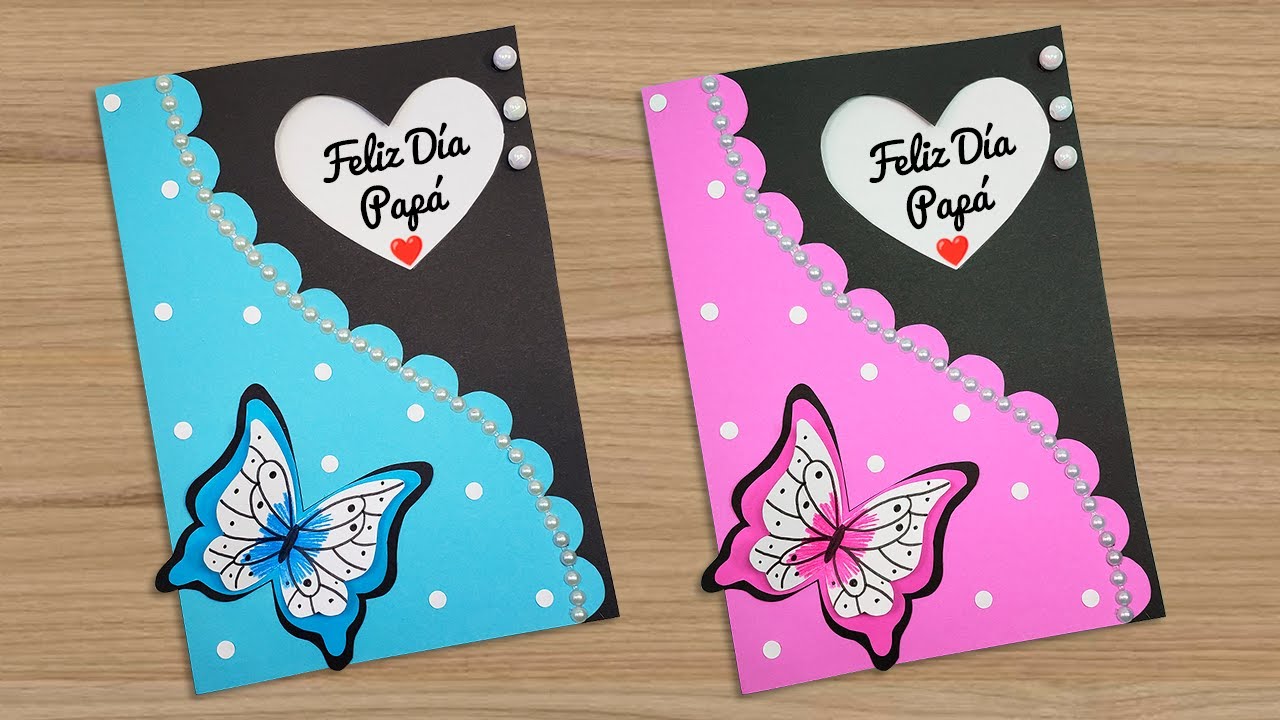 Tarjeta para el Día del Padre🦋 Card Fathers Day 💖 Easy and Beautiful ...