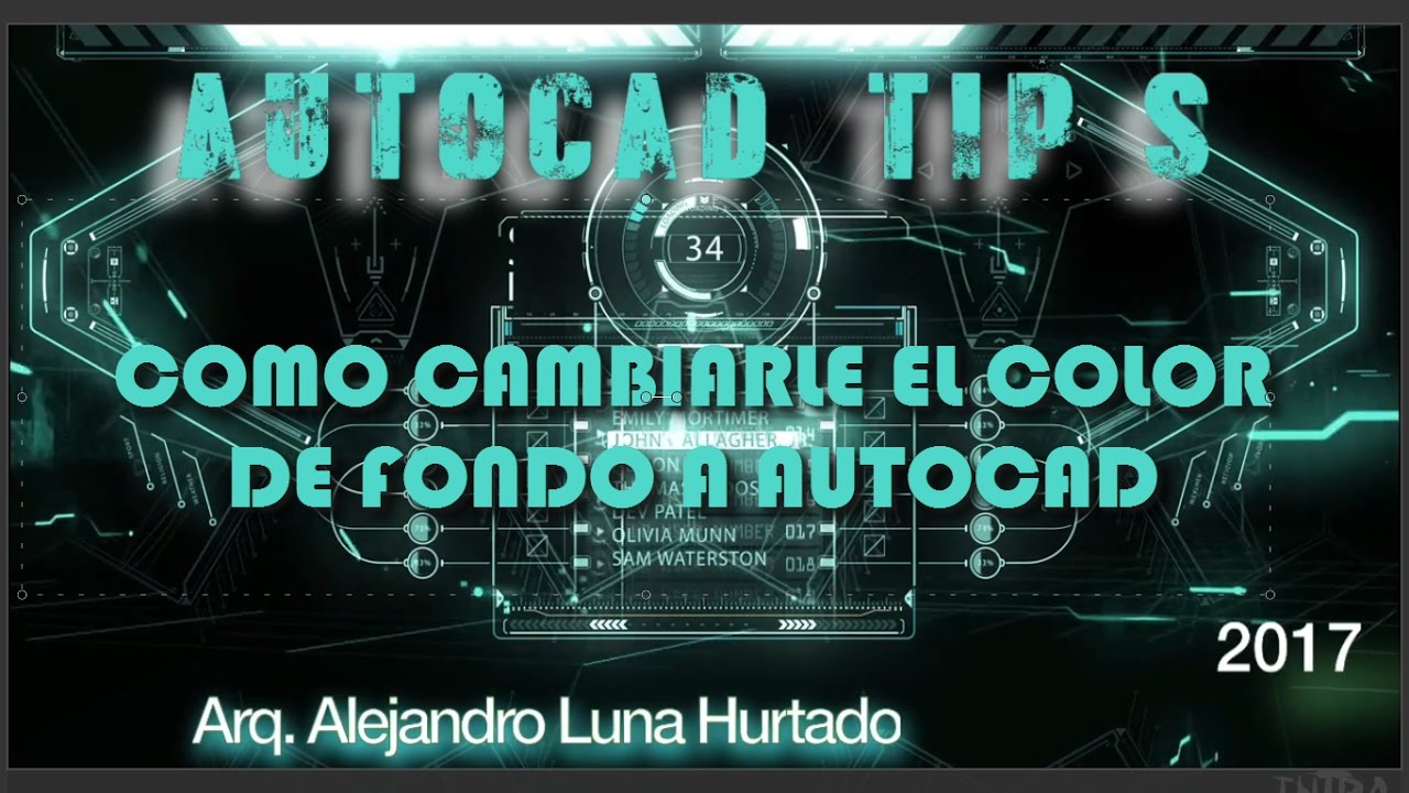 COMO CAMBIAR EL COLOR DE FONDO EN AUTOCAD - YouTube