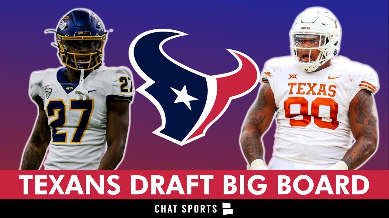 NEW Houston Texans Draft Big Board, Texans Round 1 Draft Targets Ahead ...