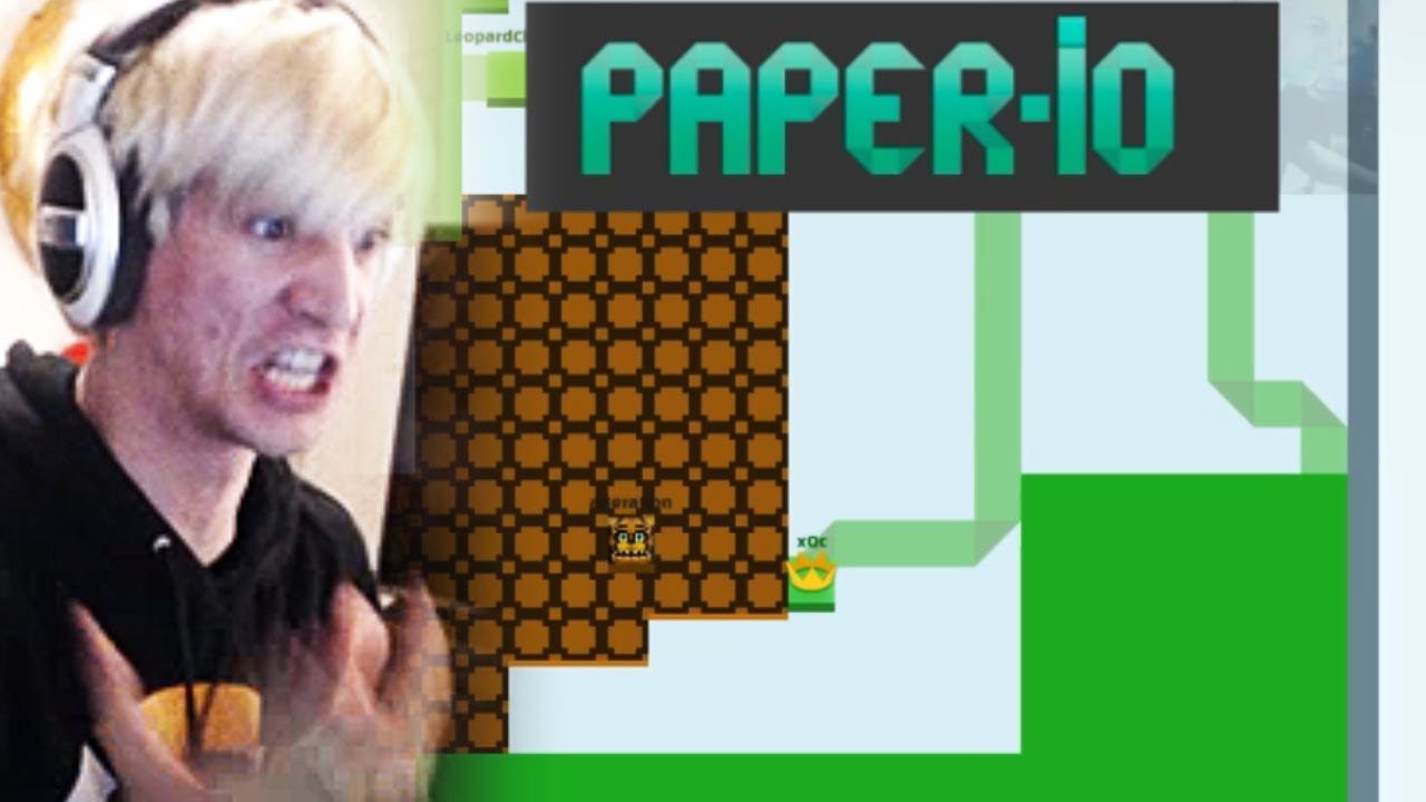 xQc Plays PAPER.IO with Chat - YouTube