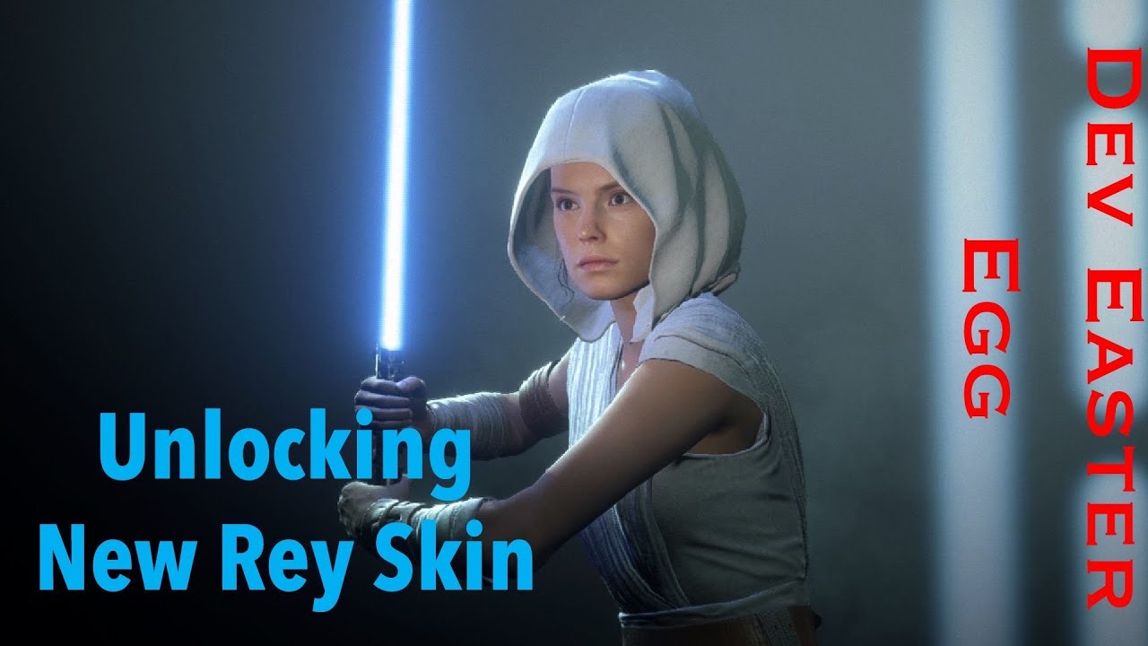 Battlefront 2 Unlocking the New Rey Skin + Dev Easter Egg!! - YouTube