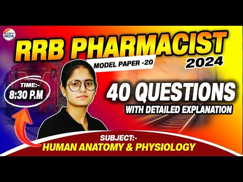 RRB Pharmacist | Model Paper - 20 | HAP | 40 Question With Detailed ...