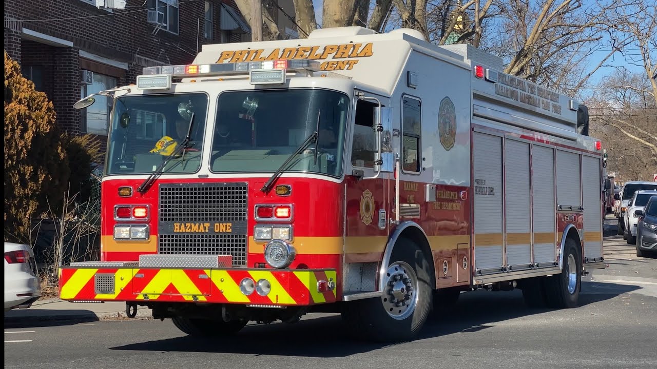 ⁴ᴷ Philadelphia Fire Department Hazmat 1, Hazmat 2, Chemical 1 & Engine ...