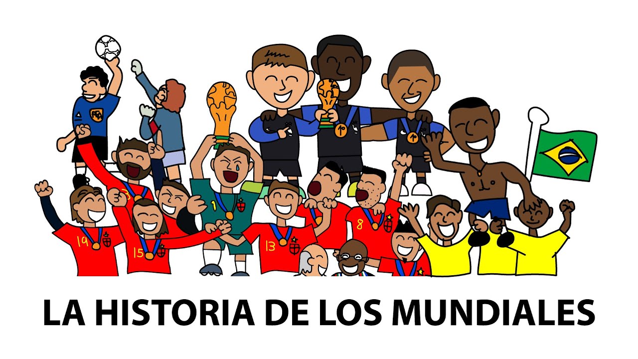 🏆🌍⚽ La Historia de los Mundiales de fútbol con Dibujos (1930-2022) 🏼 ...