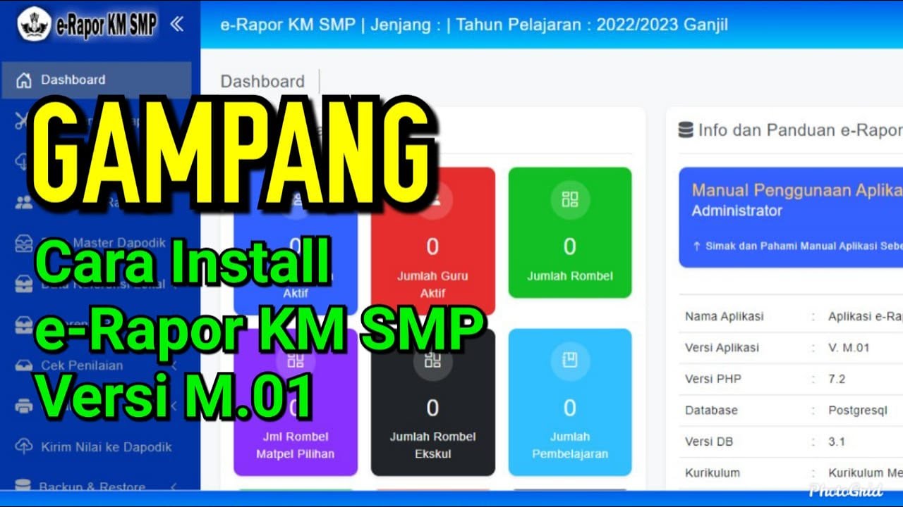 Cara Install e-Rapor Kurikulum Merdeka (KM) SMP Versi M.01 tahun 2022 ...