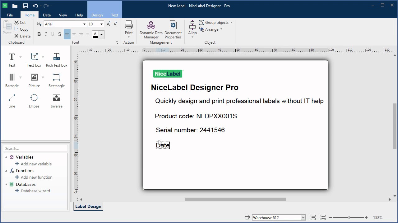NiceLabel 2017 Design your first label - YouTube