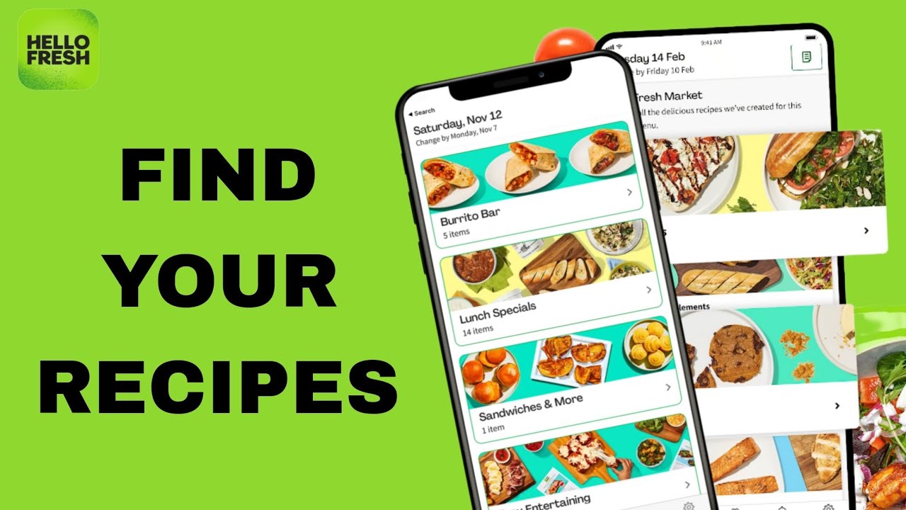 How To Find Your Recipes On Hello Fresh App - YouTube