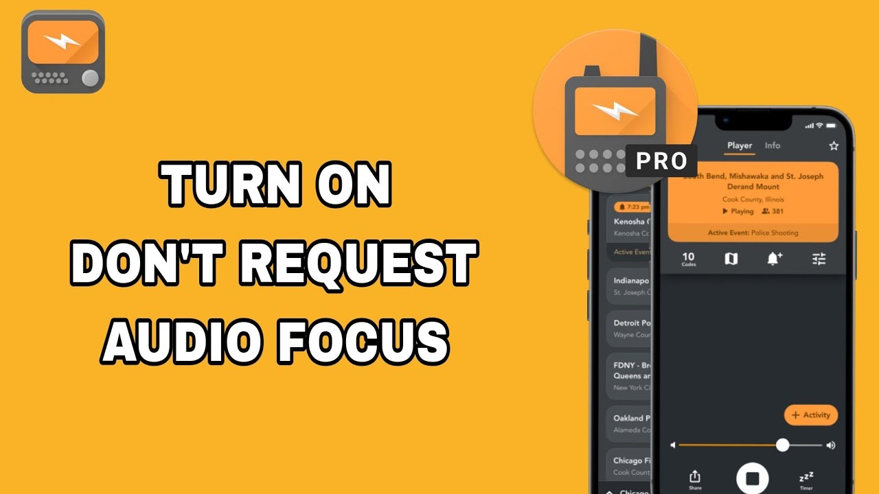 How To Turn On Don't Request Audio Focus On Scanner Radio App - YouTube
