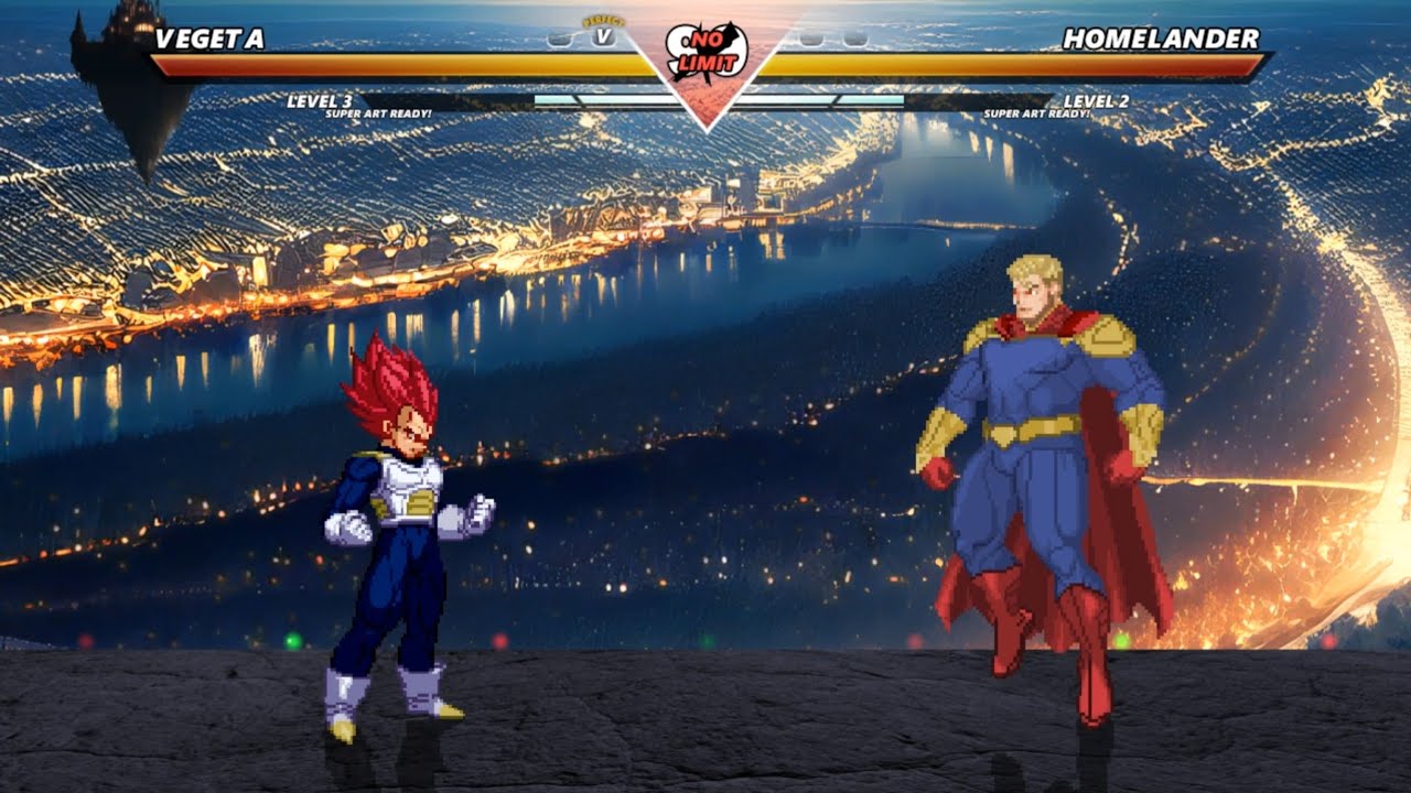 VEGETA vs HOMELANDER - Amazing epic fight battle ! - YouTube