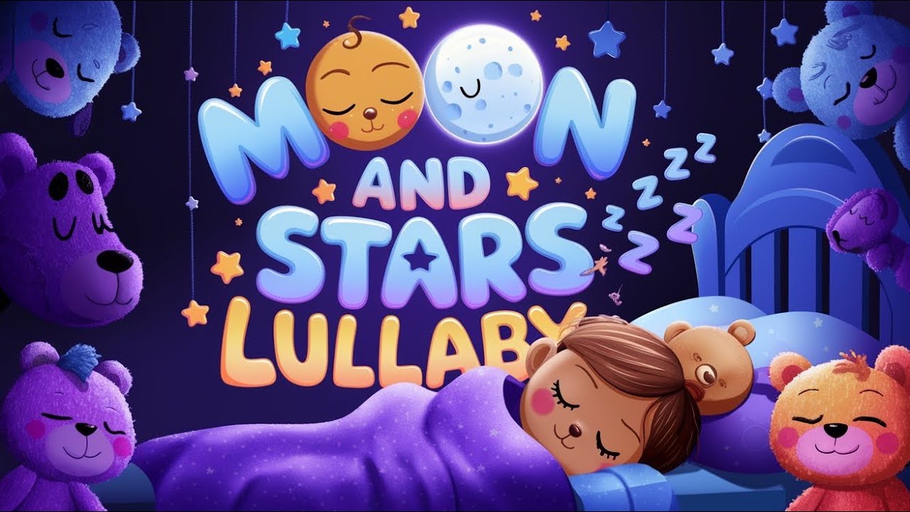 Moon and Stars Lullaby 💤 Kids Fall Asleep Fast with Soothing Bedtime ...