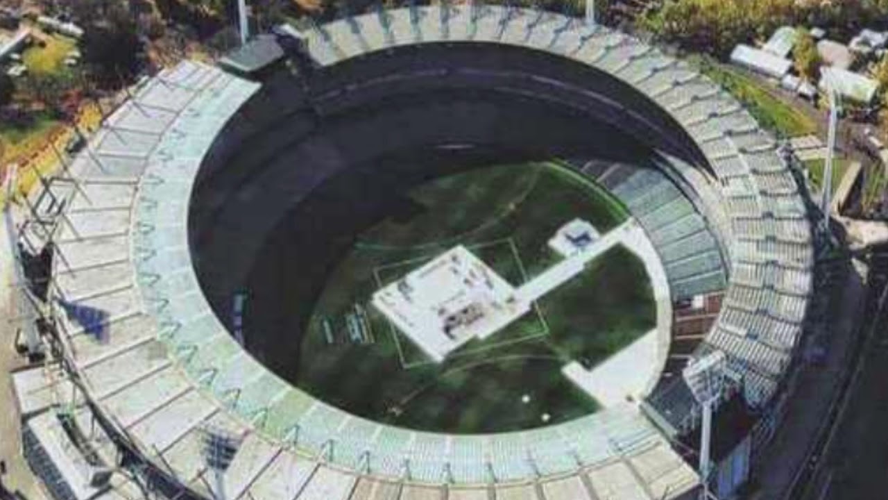 Early Look At WWE Super Showdown Stage Construction - YouTube