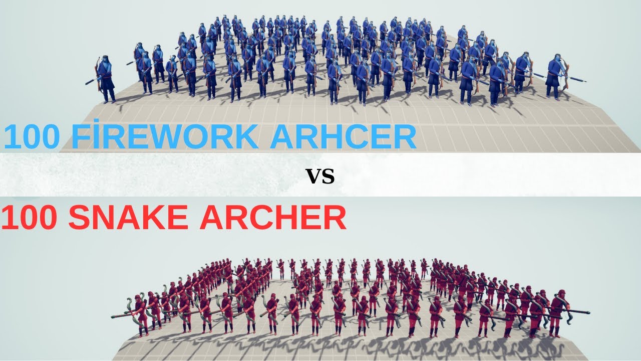 100 Snake Archer VS 100 Firework Archer/Totally Accurate Battle ...
