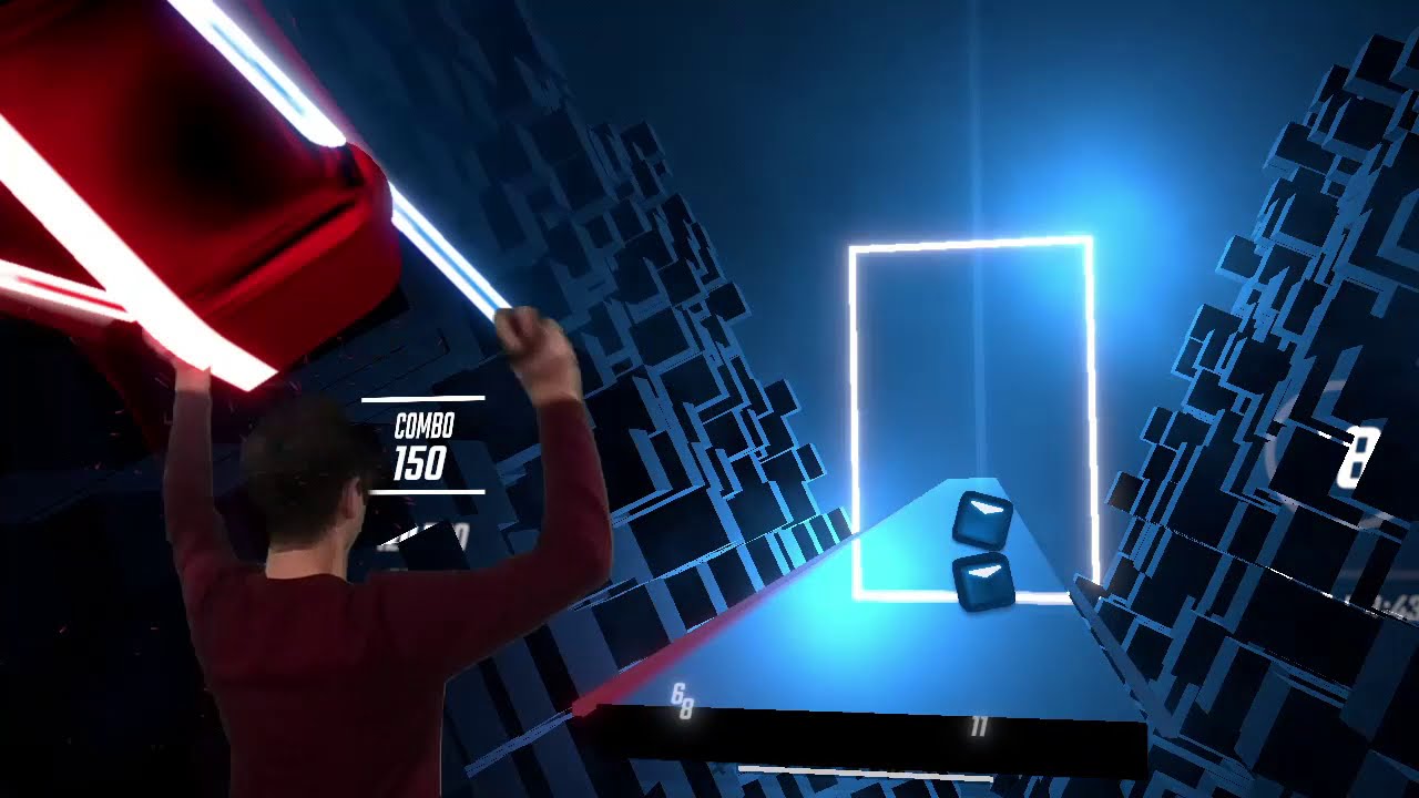 Beat Saber Mixed Reality Test | Custom Platform + HitscoreVisualizer ...