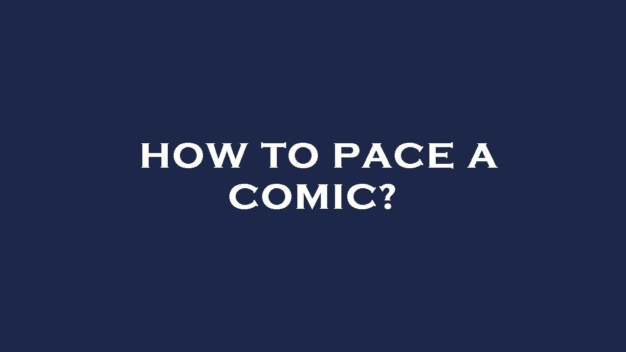 How to pace a comic? - YouTube