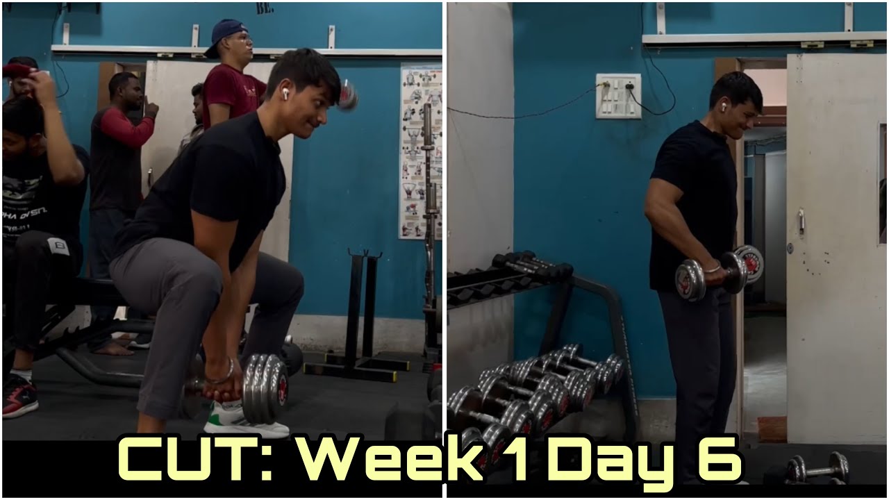 CUT: Week 1 Day 6 (legs and shoulder💪) - YouTube