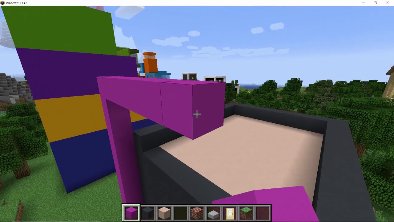 Gray and Magenta Modern House - Minecraft Build Tutorial - YouTube