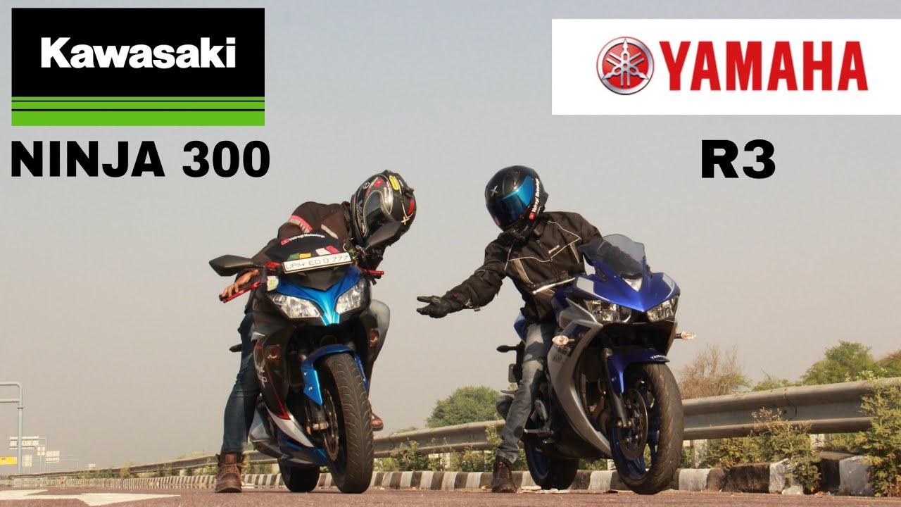 YAMAHA R3 VS KAWASAKI NINJA 300 | LONG RACE | RACE TILL THEIR POTENTIAL ...